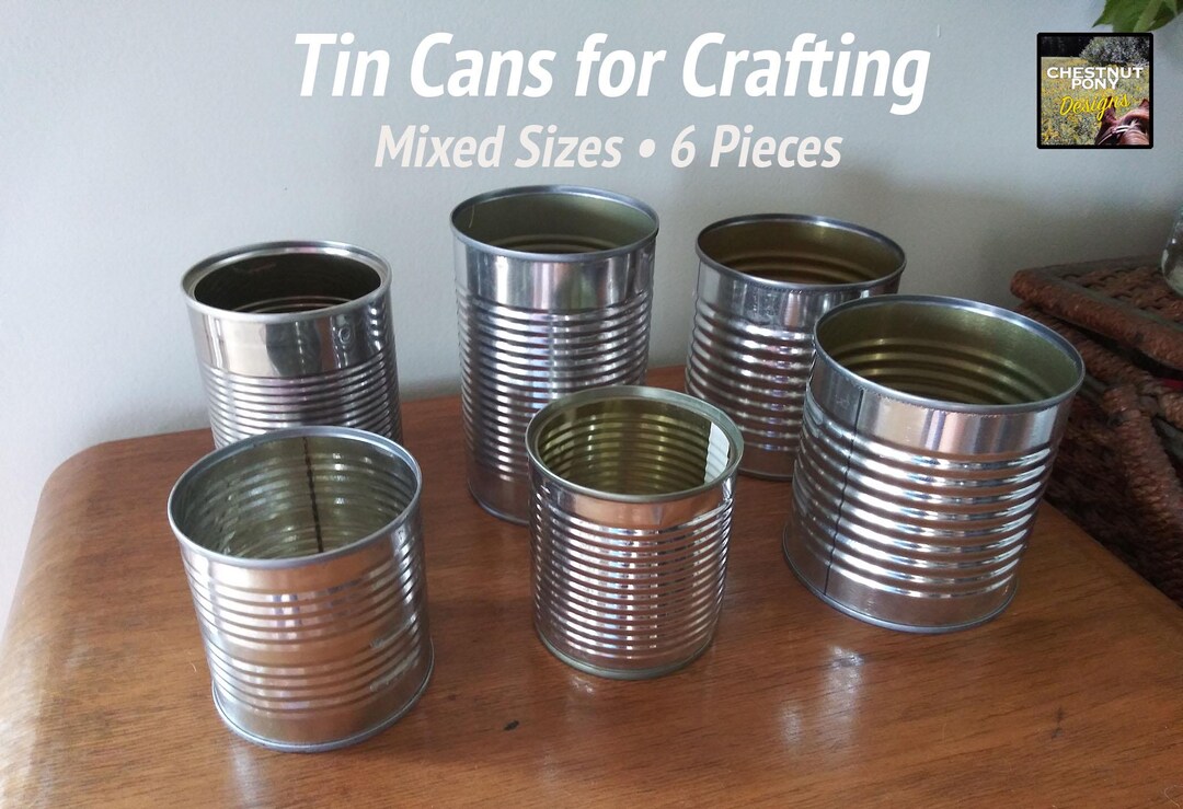 Tin Cans for Crafting - 6 Cans Great for Kids Projects, Candles ...