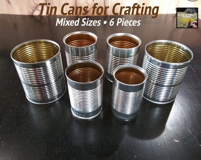 Tin Cans for Crafting 6 Cans Great for Kids Projects, Candles, Wedding ...