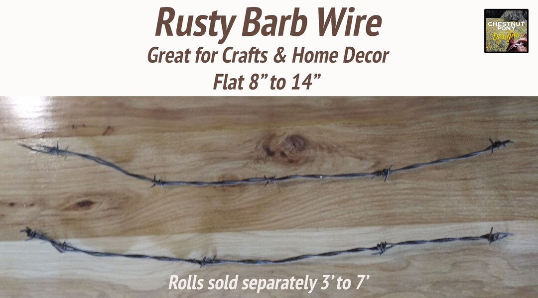 Rusty Barb Wire - Three Pieces of Vintage Wire From 100+ Yr Old Farm in ...