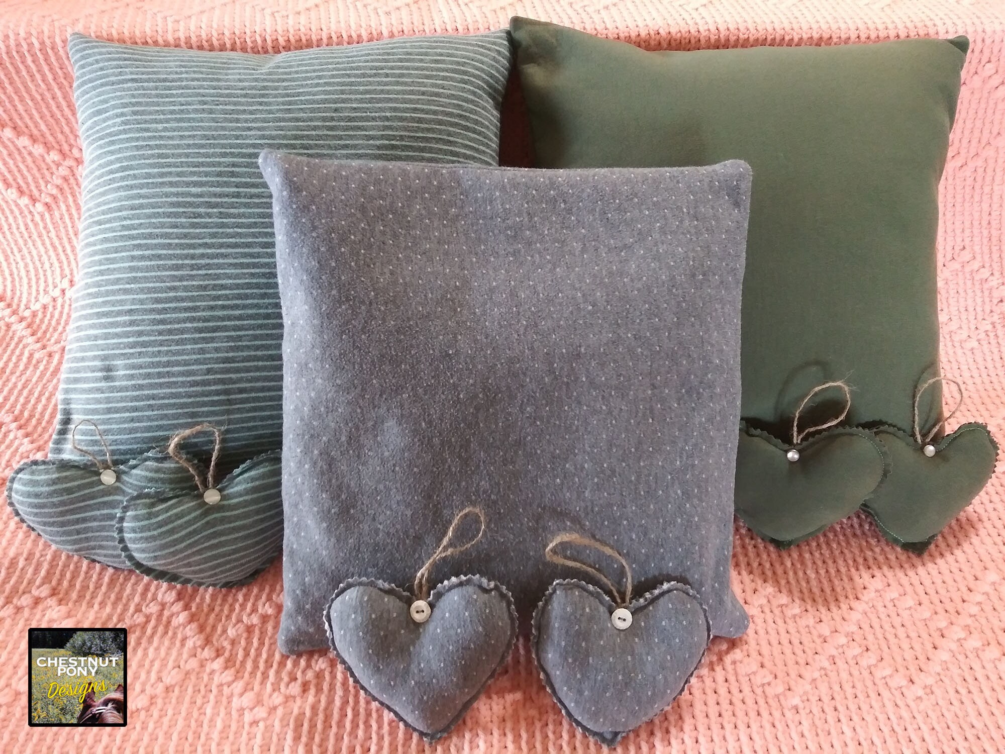 Small Memory Heart Pillows 2 Custom Made From Favorite - Etsy