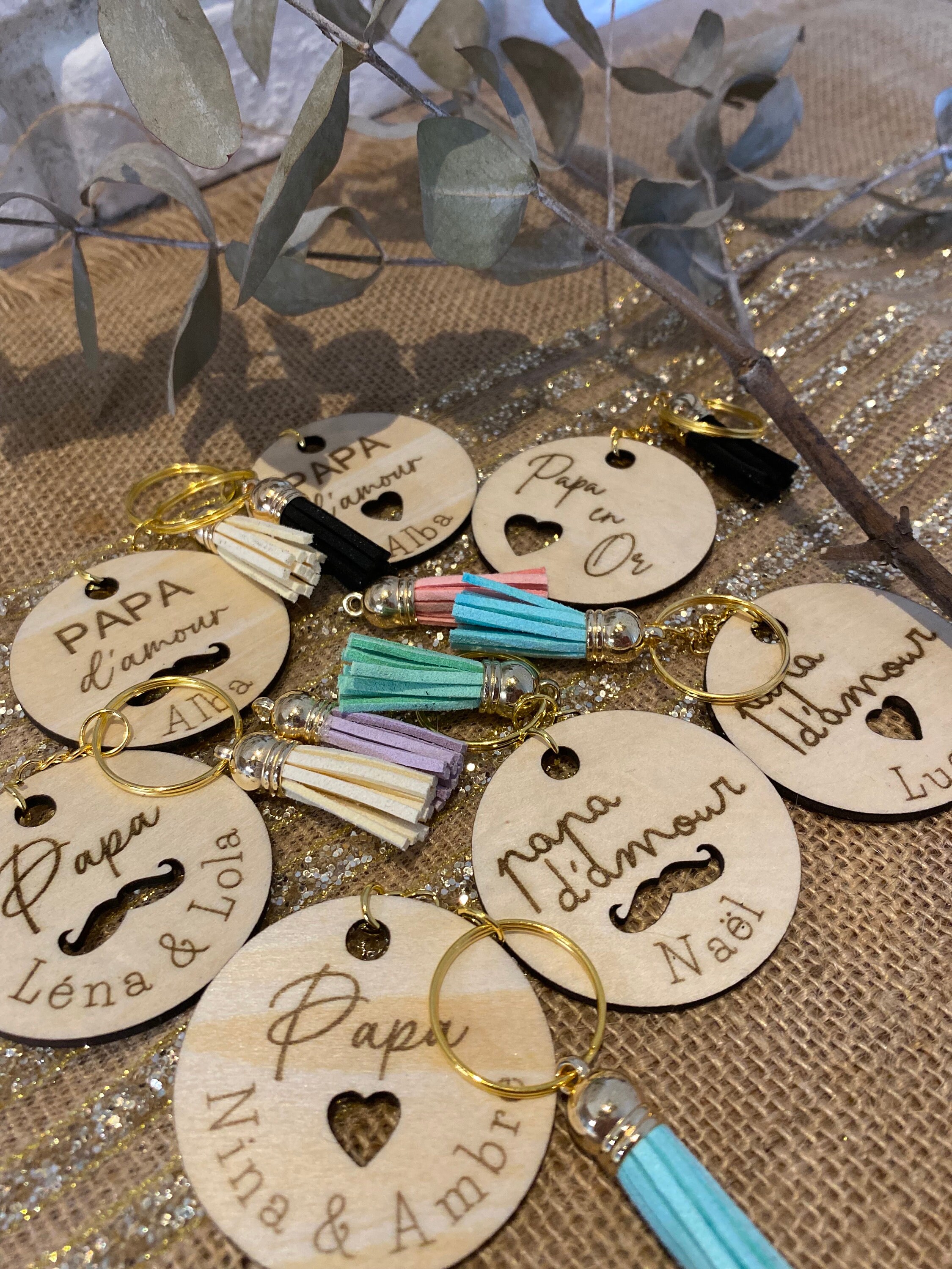 Personalized Dad Keychain - Etsy