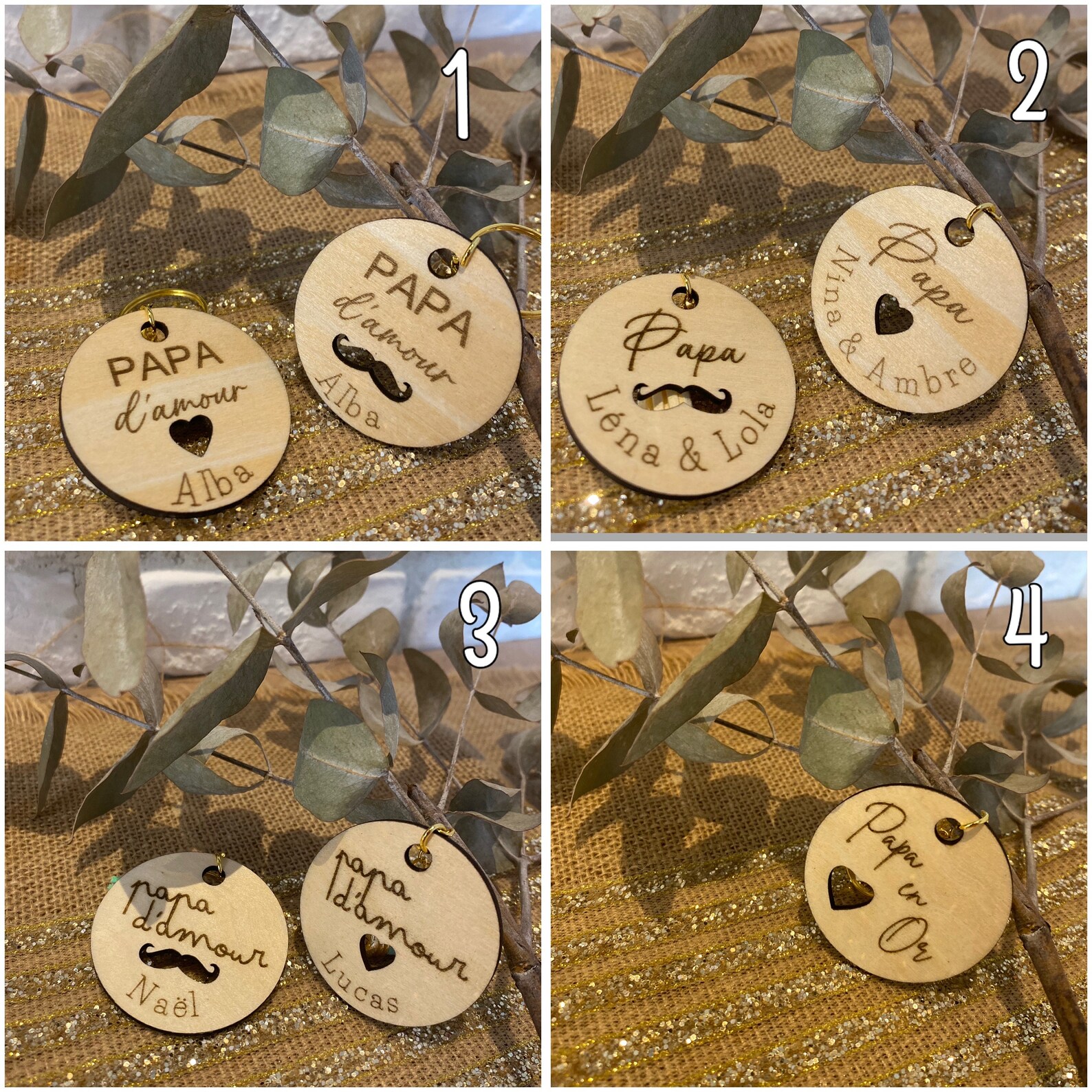 Personalized Dad Keychain - Etsy