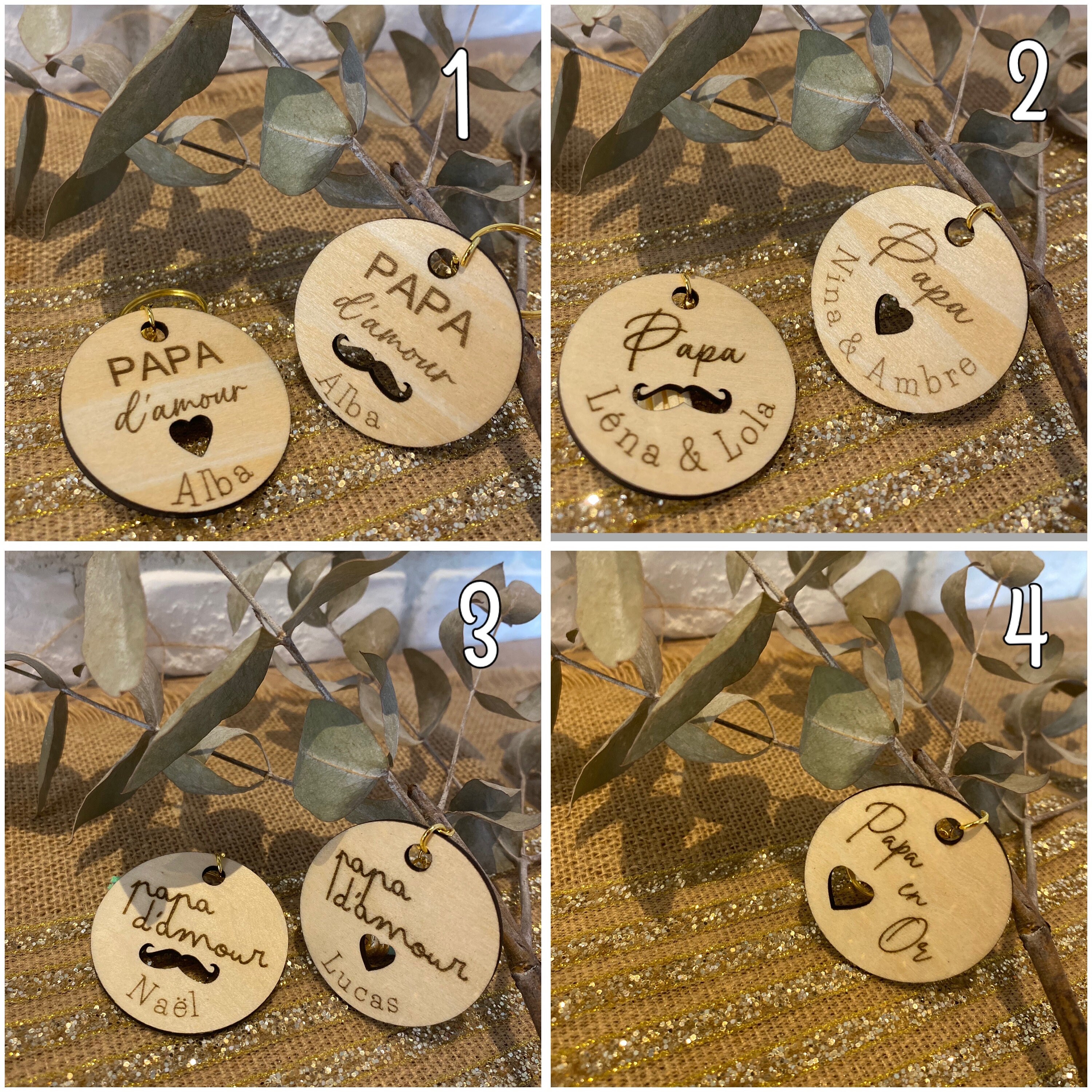 Personalized Dad Keychain - Etsy
