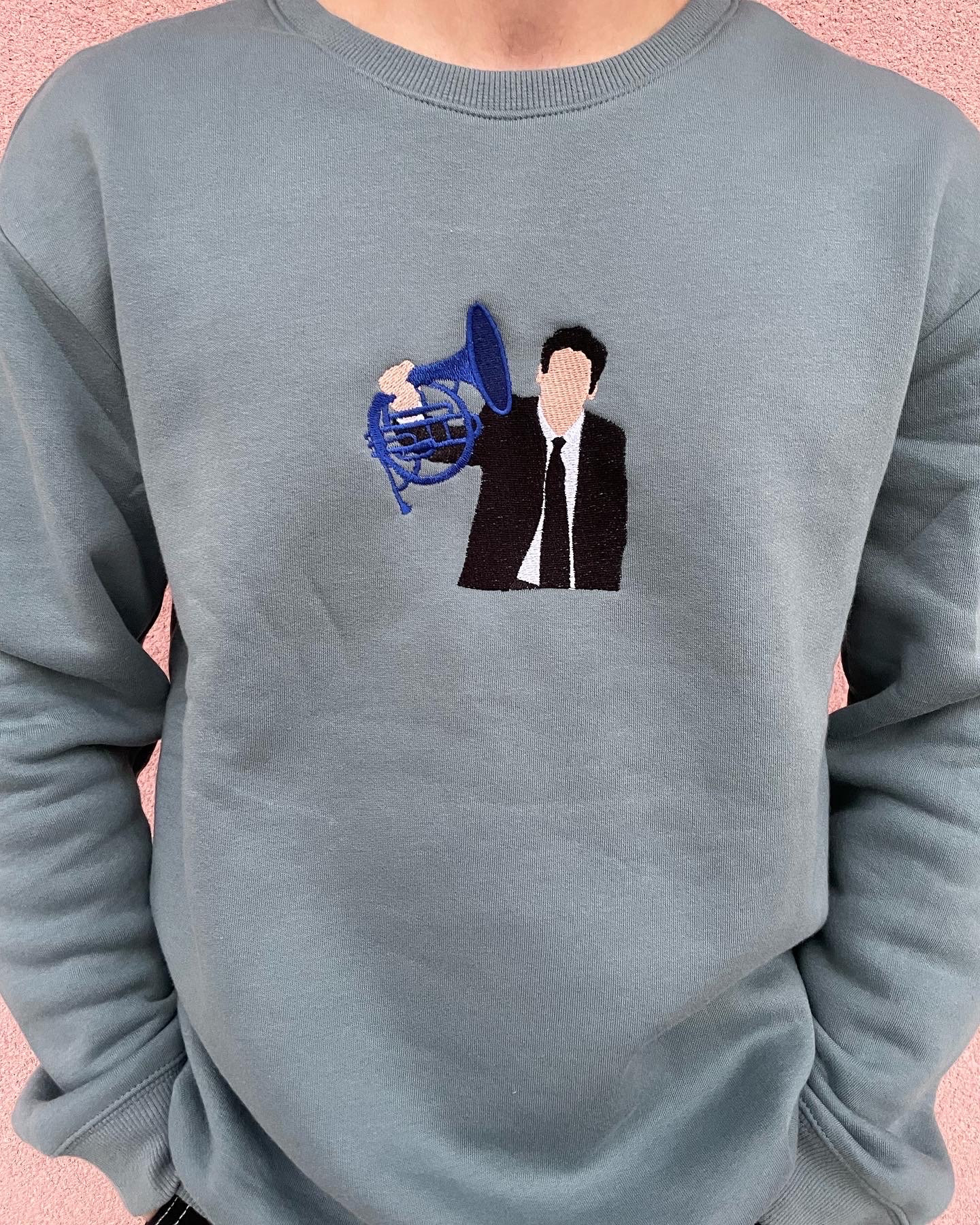 Sweatshirt Blue French Horn ted Mosby - Etsy