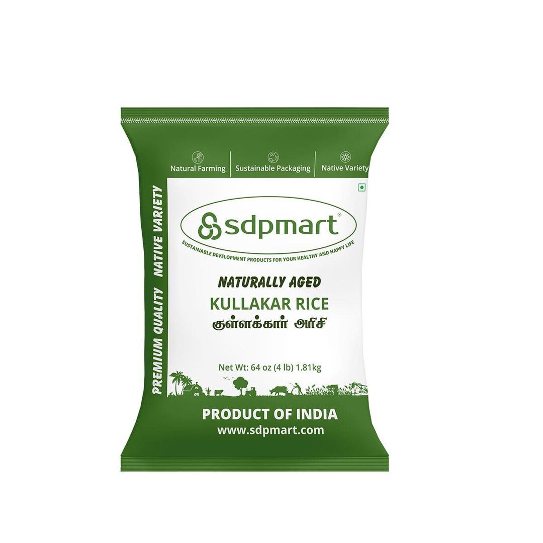 Sdpmart Naturally Aged Kullakar Rice | 4 Lb (64 Oz) | Tradition Rice ...