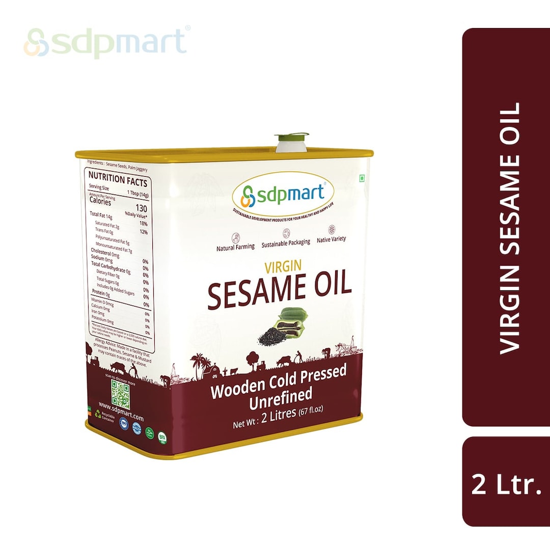 Sdpmart Cold Pressed Virgin Chekku Sesame Oil | Natural | Unrefined ...