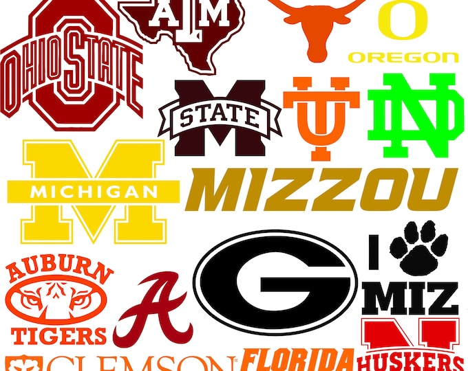 College Football Car Decals - Etsy