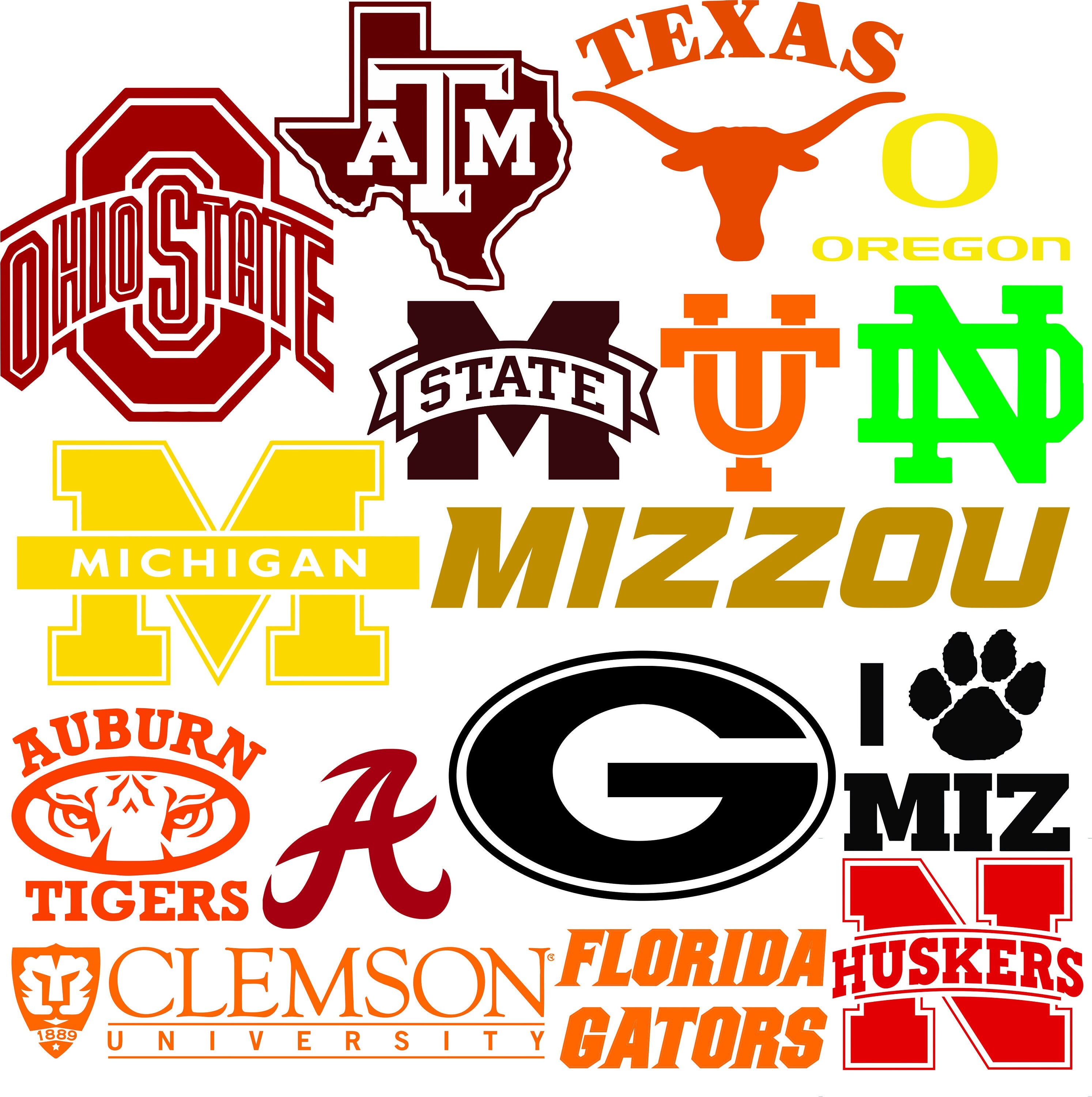 Sec College Team Logos