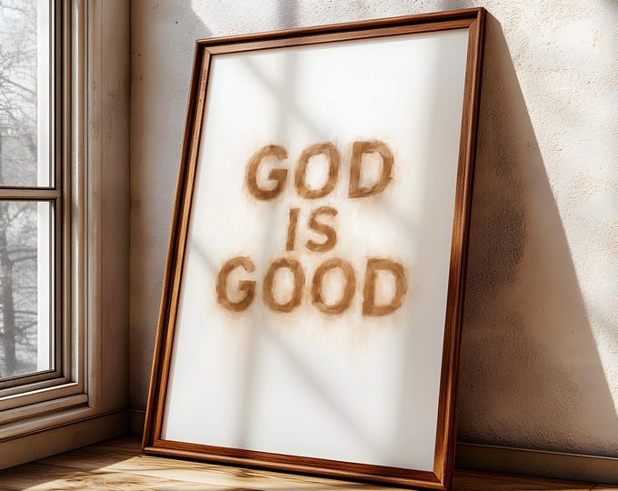 God is Good All the Time Print Aesthetic Bible Verse Poster Cool ...
