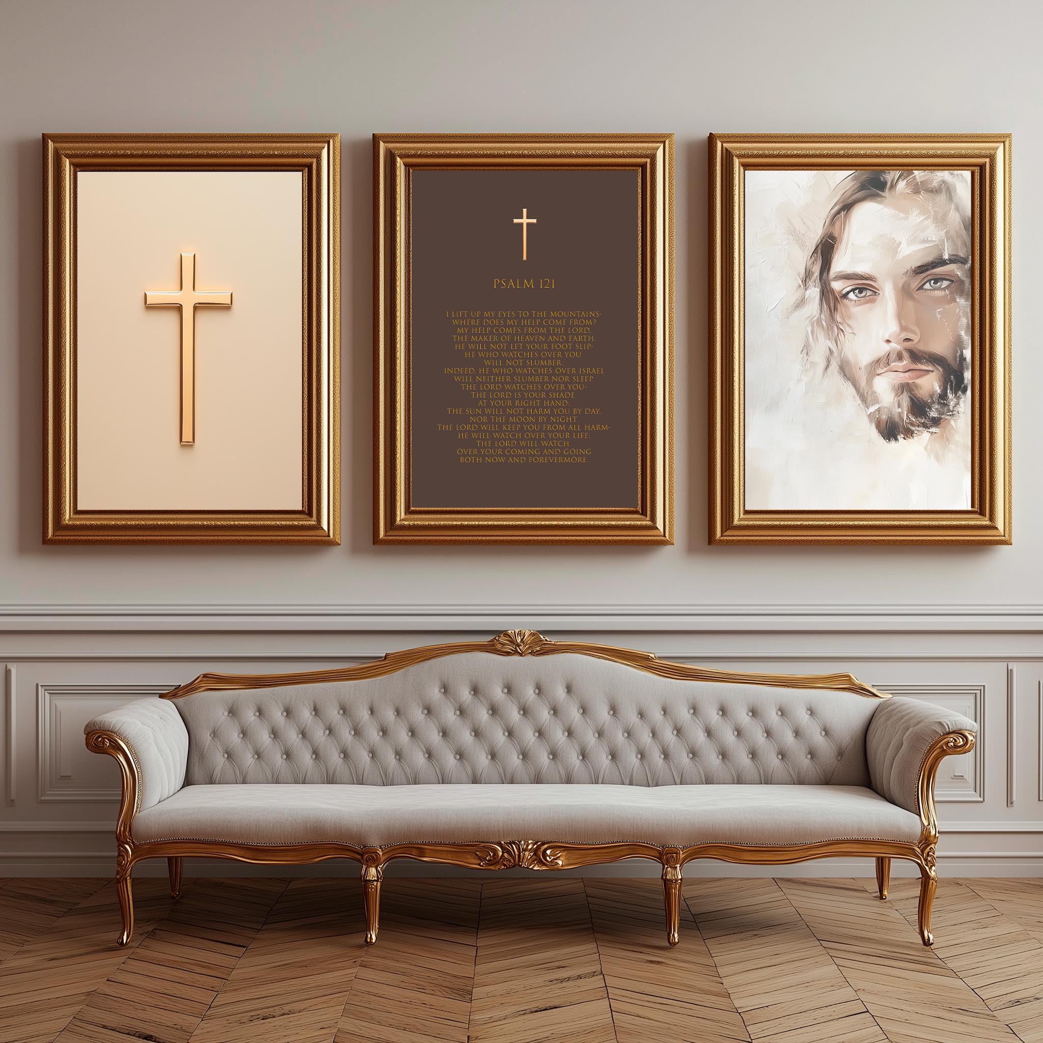 Set of 3 Christian Religious Wall Art Digital Prints Modern Christian ...
