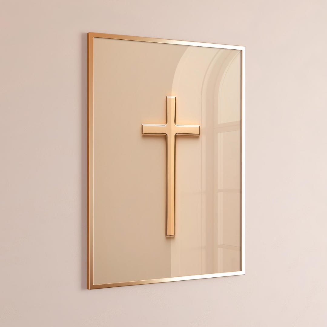 Jesus Gold Cross Wall Art Religious Christian Artwork Prints Gift ...