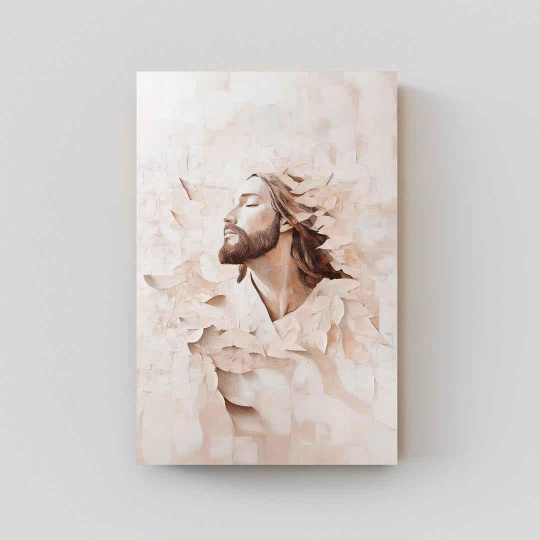 Modern Jesus Christ Portrait: Christian Wall Art (digital Download) - Etsy