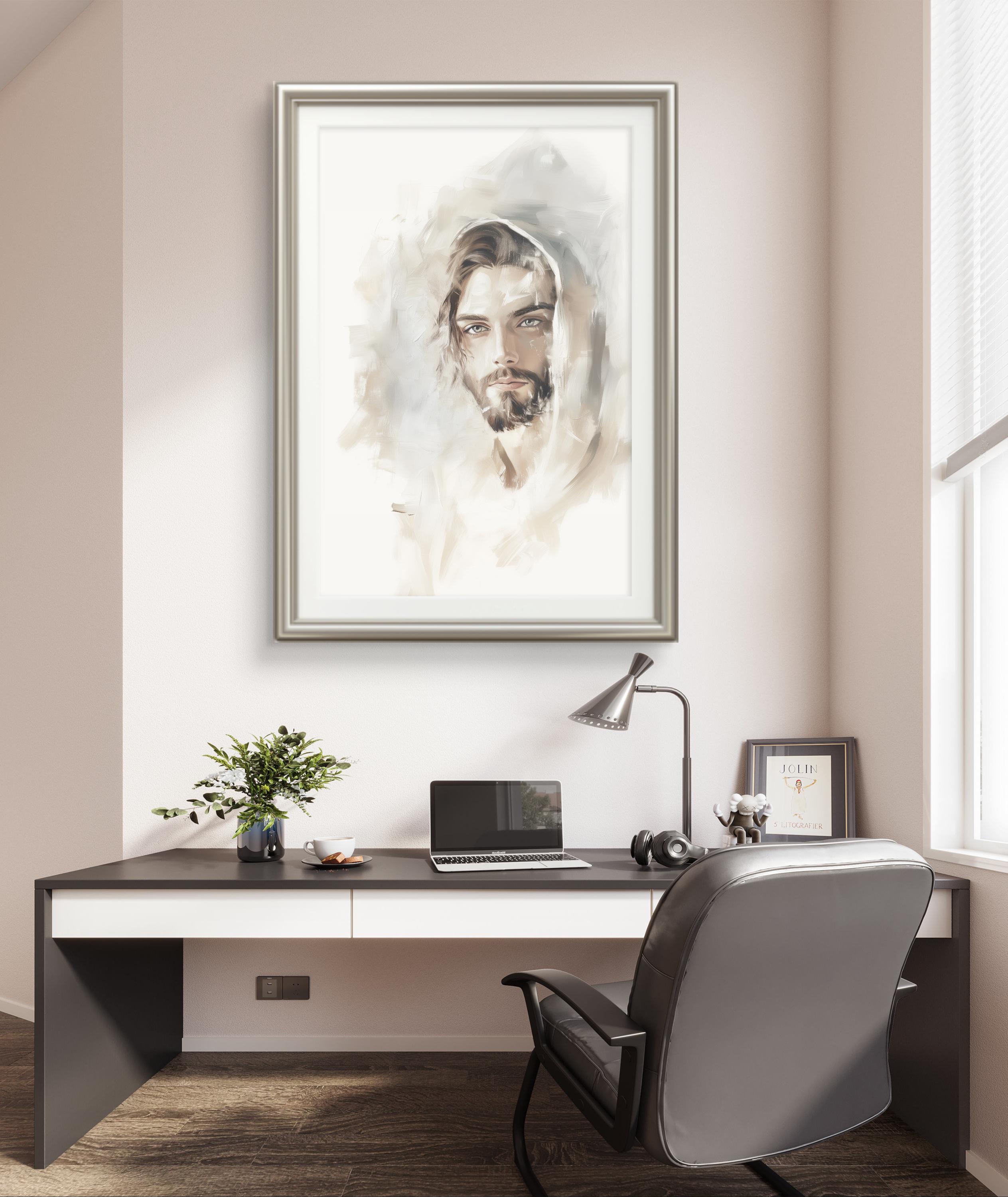 Modern Jesus Christ Portrait: Christian Wall Art (digital Download) - Etsy