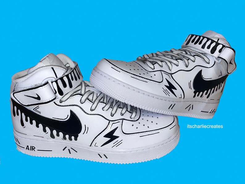 Custom Mid Top Air Force 1's - Etsy