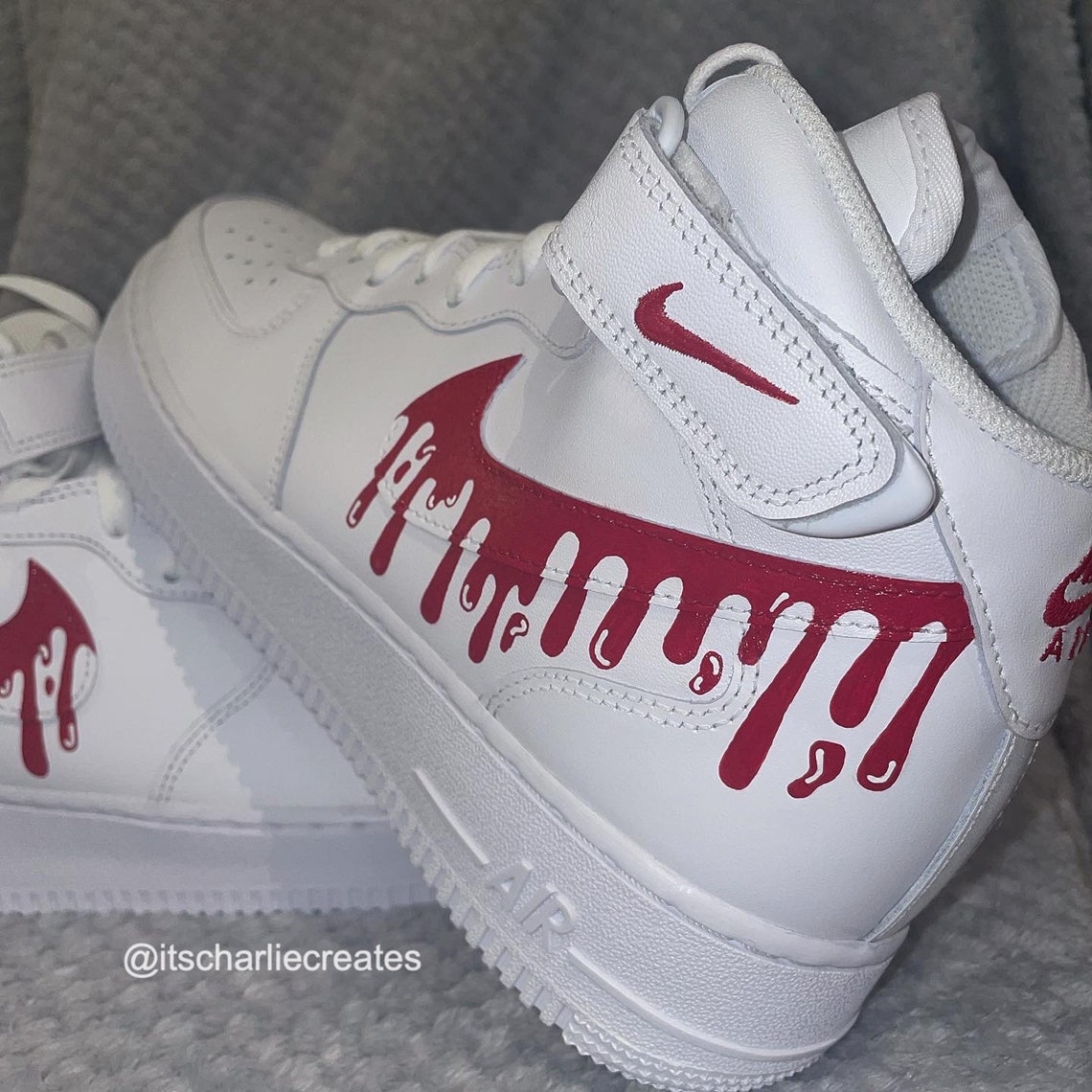 Custom Mid Top Air Force 1's - Etsy