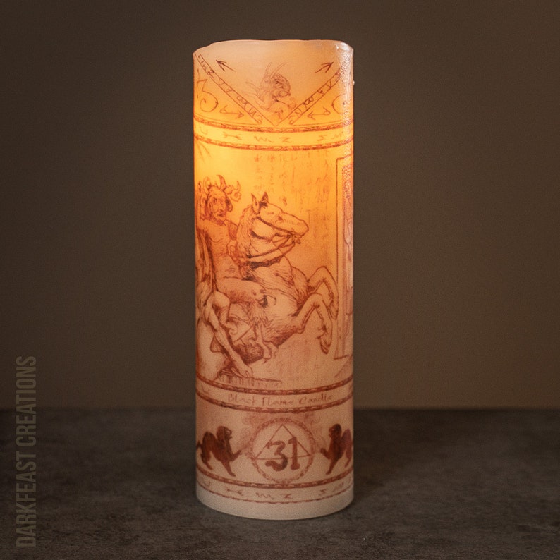 Black Flame Candle Hocus Pocus Candle Fan Replica Of The Etsy
