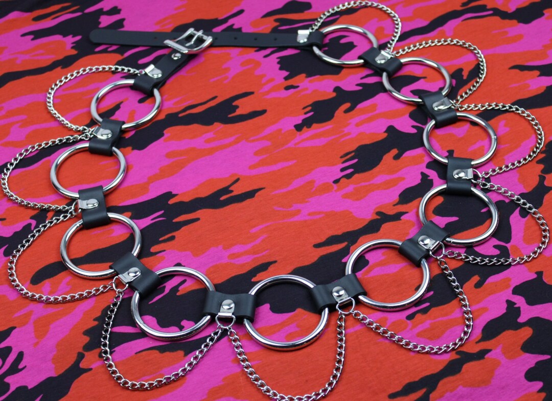 O Ring Belt With Chains *made to Order* - Etsy