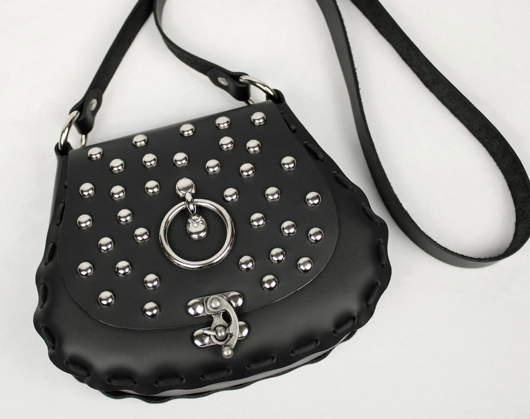 Leather Studded Bag made to Order - Etsy