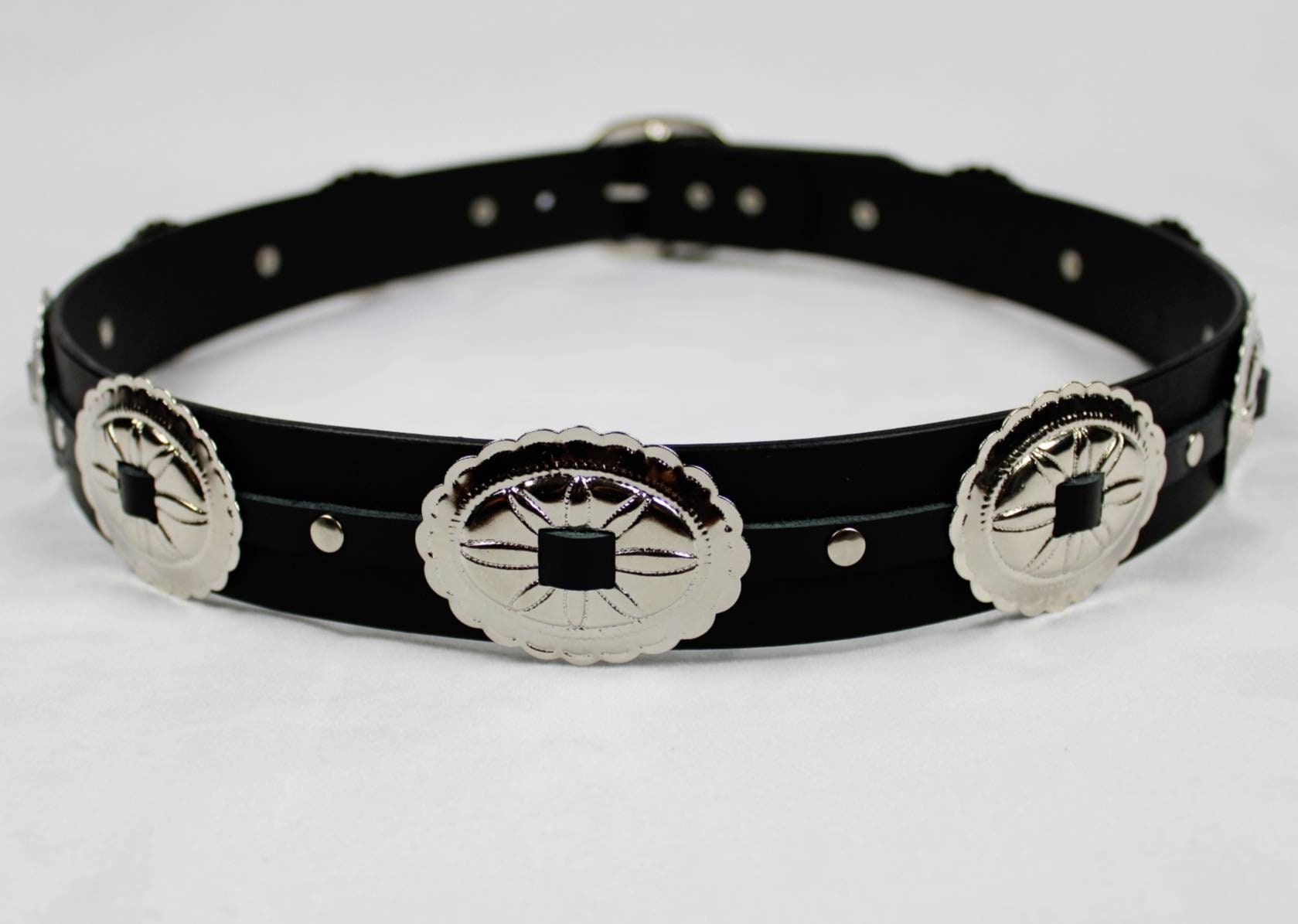 Classic Oval Concho Belt made to Order - Etsy