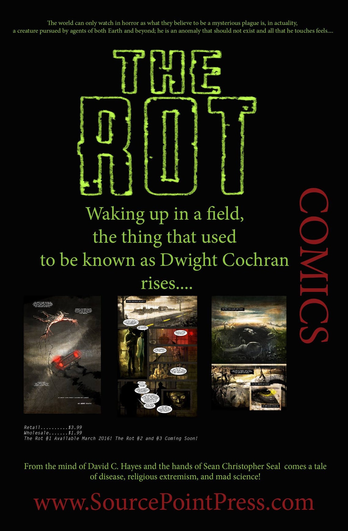 THE ROT Graphic Novel Horror Scifi Spawnesque SIGNED Hayes Source Point ...