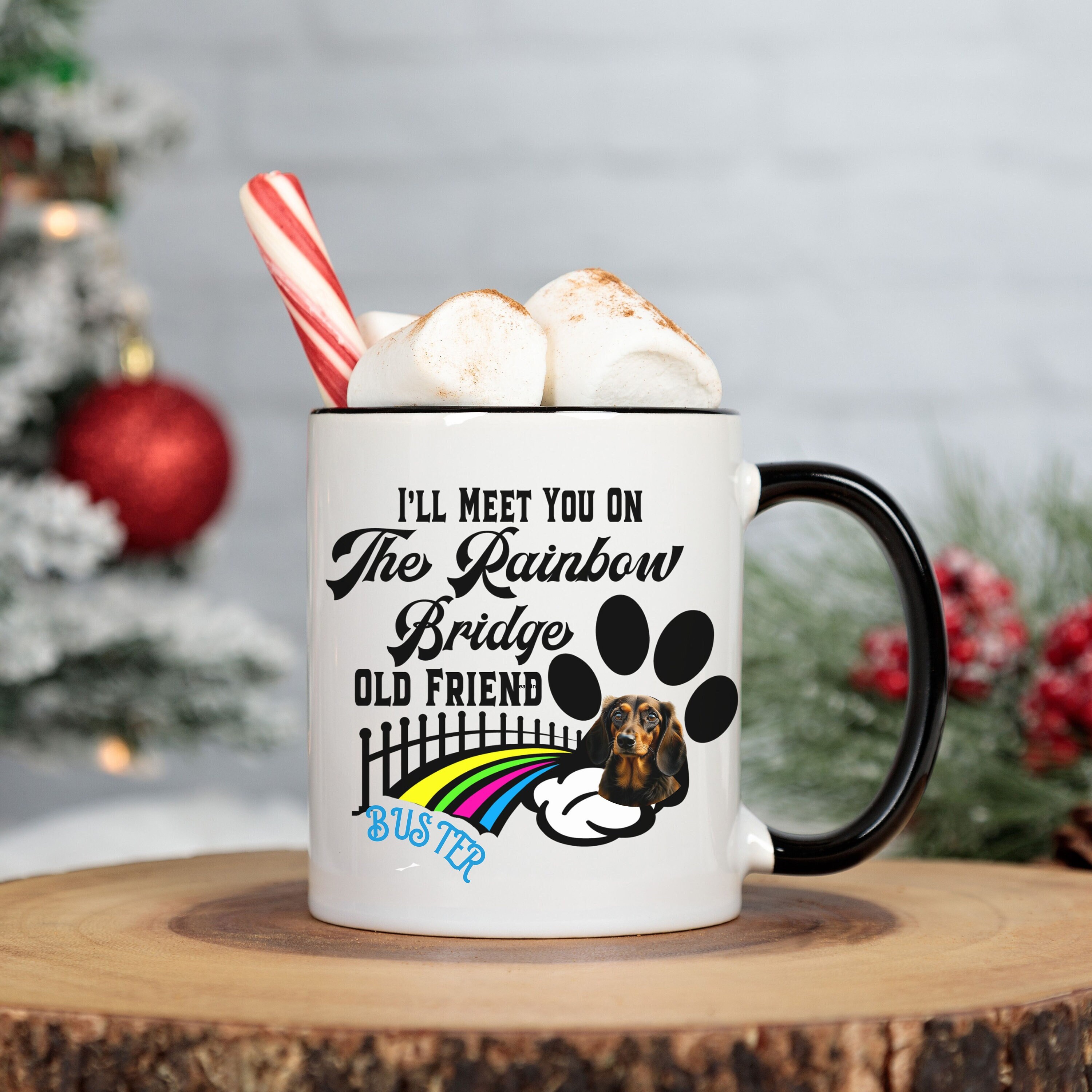 Personalized Rainbow Bridge Pet Memorial Mug, Ideal Keepsake Gift for ...