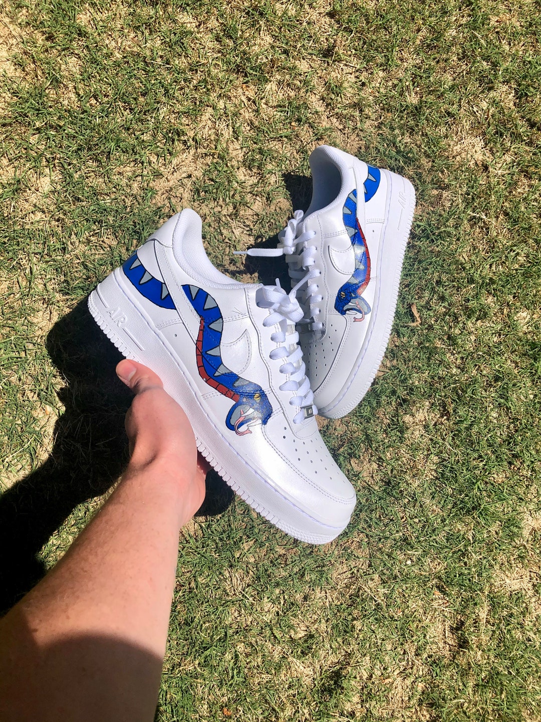 Custom rattlesnake Nike Air Force 1s - Etsy