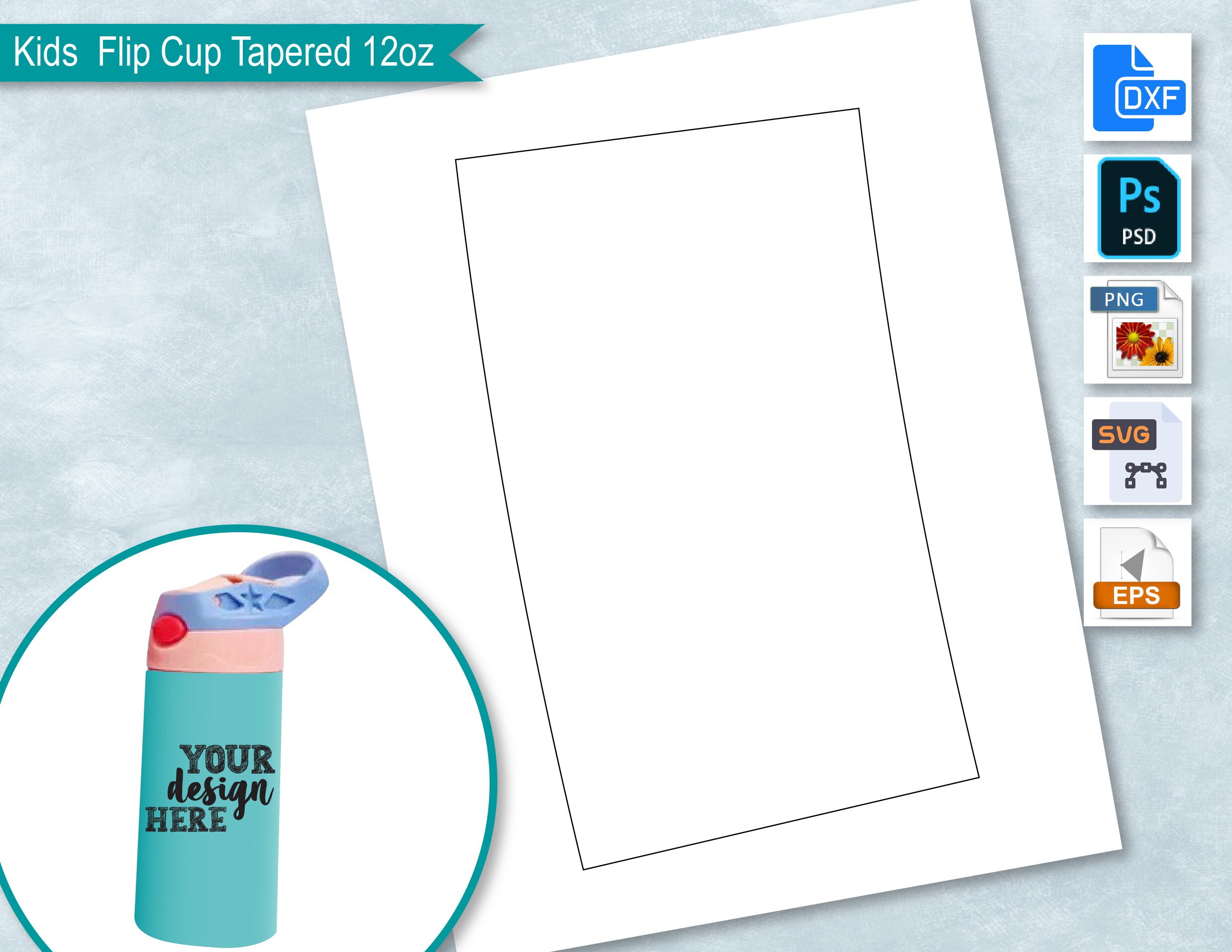Kids Flip Cup Tapered 12oz Blank Wrapper Template Kids Water - Etsy Canada