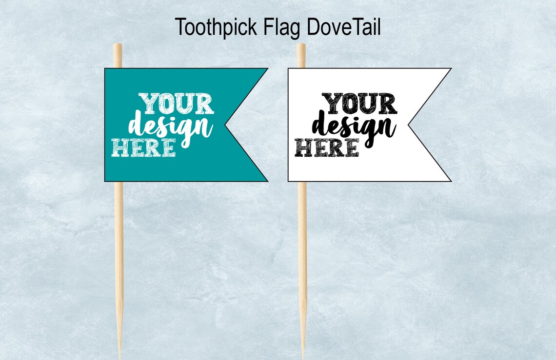 Dovetail Toothpick Flag Tag Blank Template, Custom Straw Sublimation ...