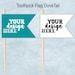 Dovetail Toothpick Flag Tag Blank Template, Custom Straw Sublimation ...