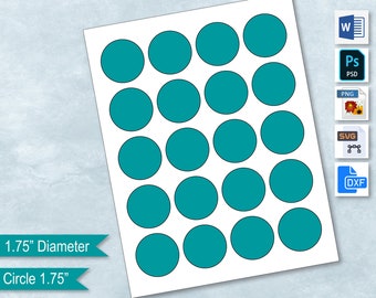 1 Inch Circle Blank Template 25 Mm Round Sticker Collage | Etsy