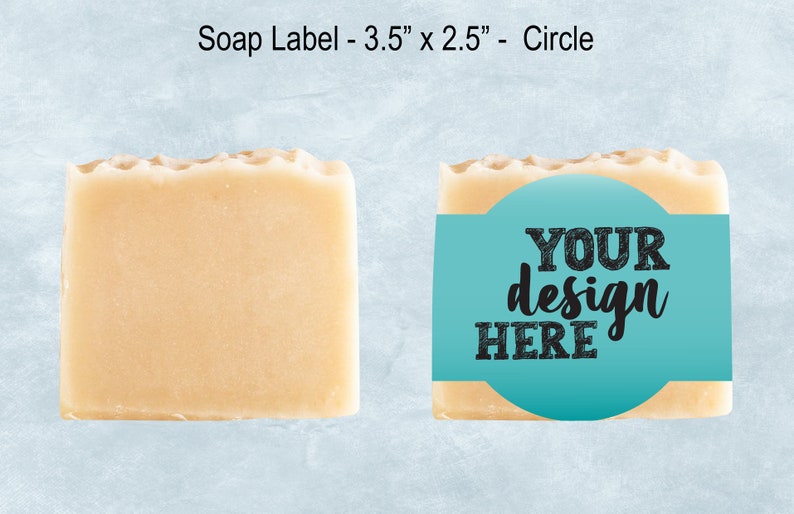 Soap Bar Wrapper Template 3.5 X 2.5 Round Soap - Etsy
