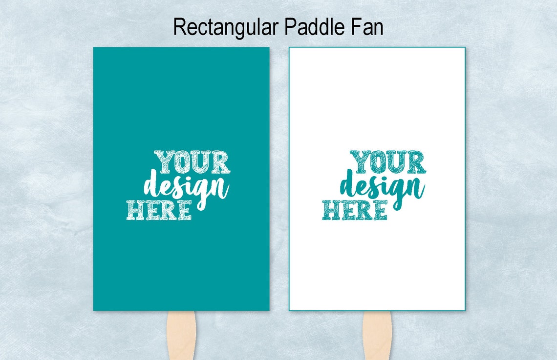 Rectangle Paddle Fan Blank Template Church Wedding Program - Etsy