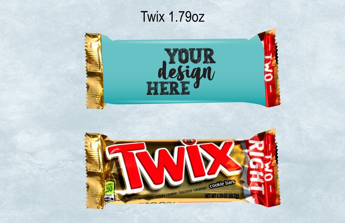 Twix 1.79oz 50.7g Blank Wrapper Template with Nutritional | Etsy