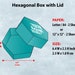 Hexagonal Gift Box With Lid Template 8.5"x11" Sheet Printable, Hexagon ...