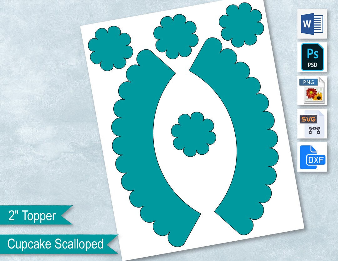 Cupcake Wrapper and Topper Blank Template, Cupcake Stickers Wraparound ...