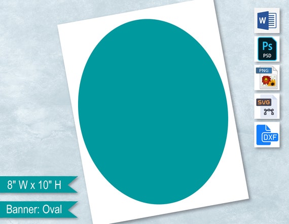 Oval Banner 8 X 10 Blank Template Oval Flag | Etsy