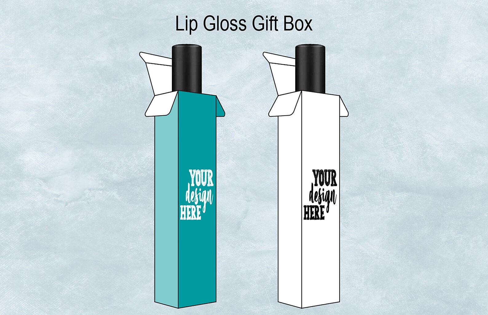 Lip Gloss Gift Box Blank Template Lip Gloss Foldable Box Lip - Etsy