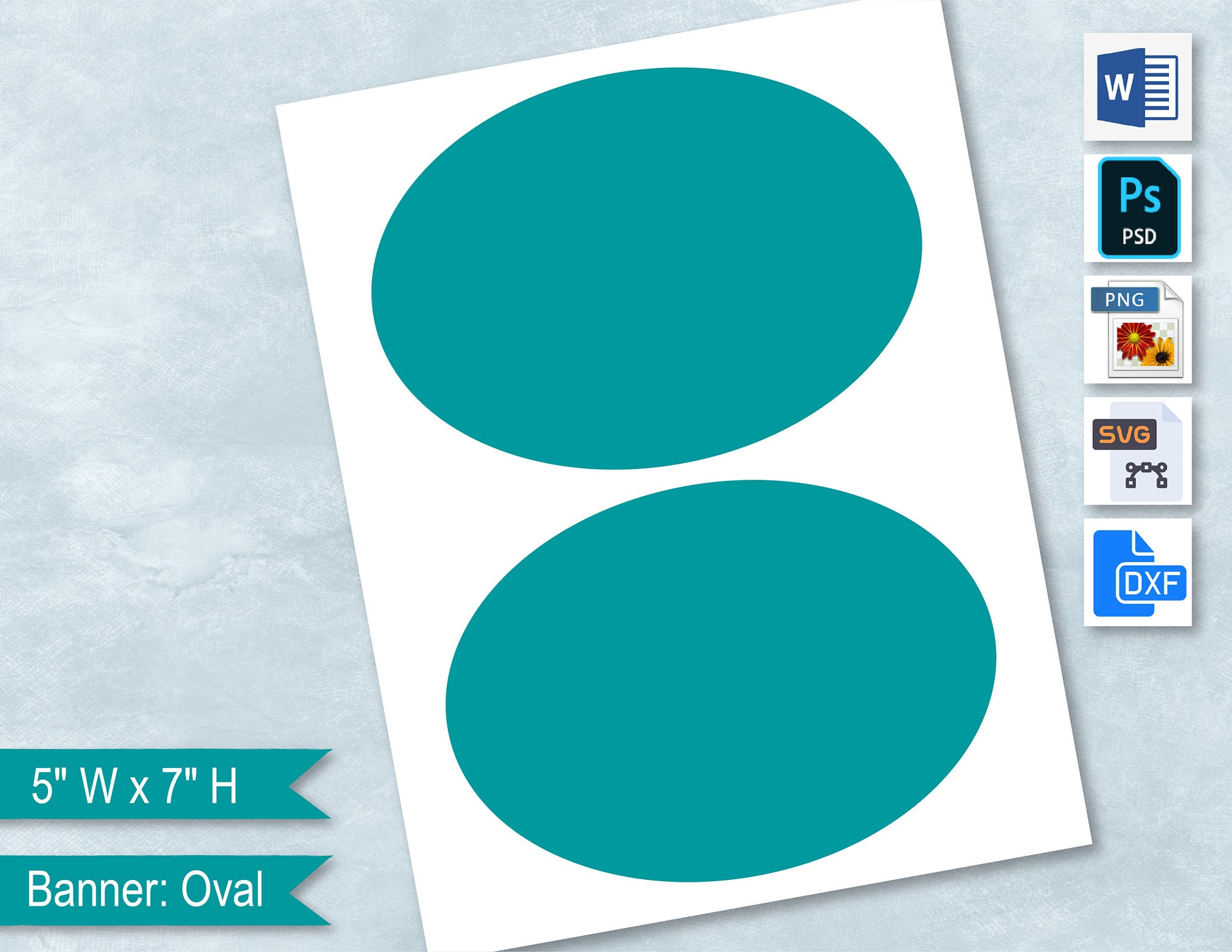 Oval Banner 5 x 7 Blank Template Oval Flag | Etsy