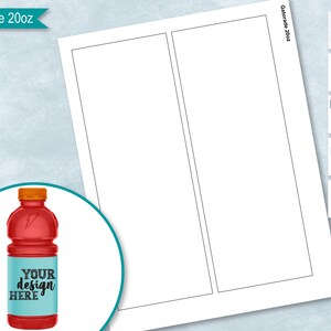 Sports Drink Template 20oz 59 Ml Label, Sticker Label Printable, Create ...
