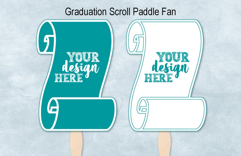 Graduation Diploma Scroll Paddle Fan Blank Template, Convocation ...
