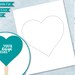 Heart Shape Paddle Fan Blank Template, Church Wedding Program ...