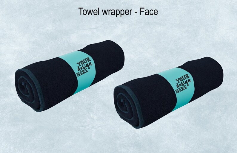 Face Towel Wrapper Template, Face Towel Blank Label Sticker, Party ...
