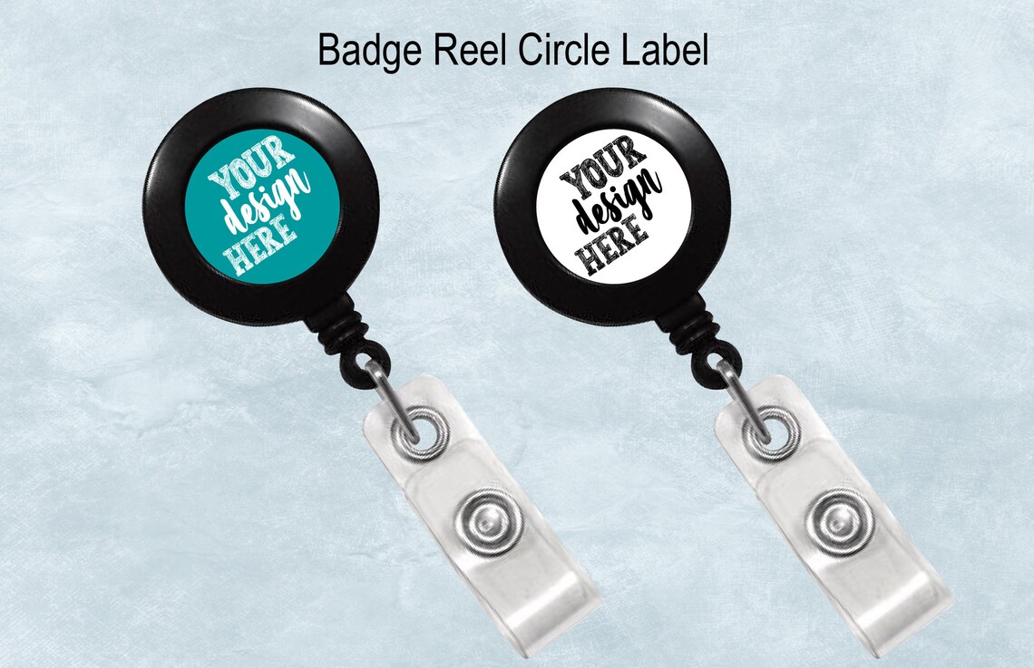 Badge Reel Circle Blank Template Labels Badge Reel Circular - Etsy