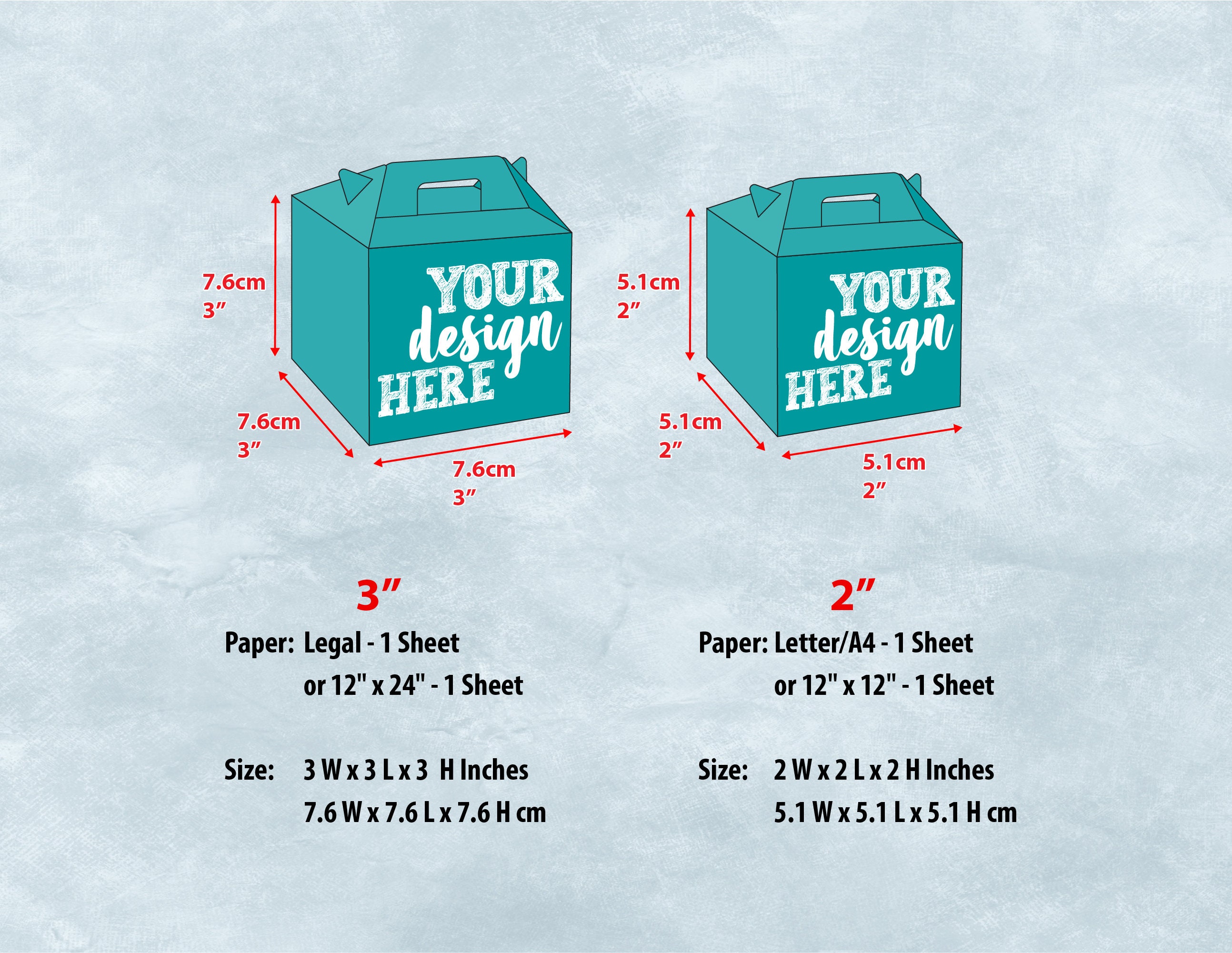 Bundle Square Gable Box Templates 5 Sizes Gable Gift Box - Etsy