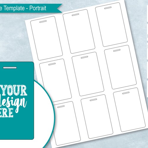 ID Badge Portrait Blank Template Badge Card Sublimation DIY - Etsy