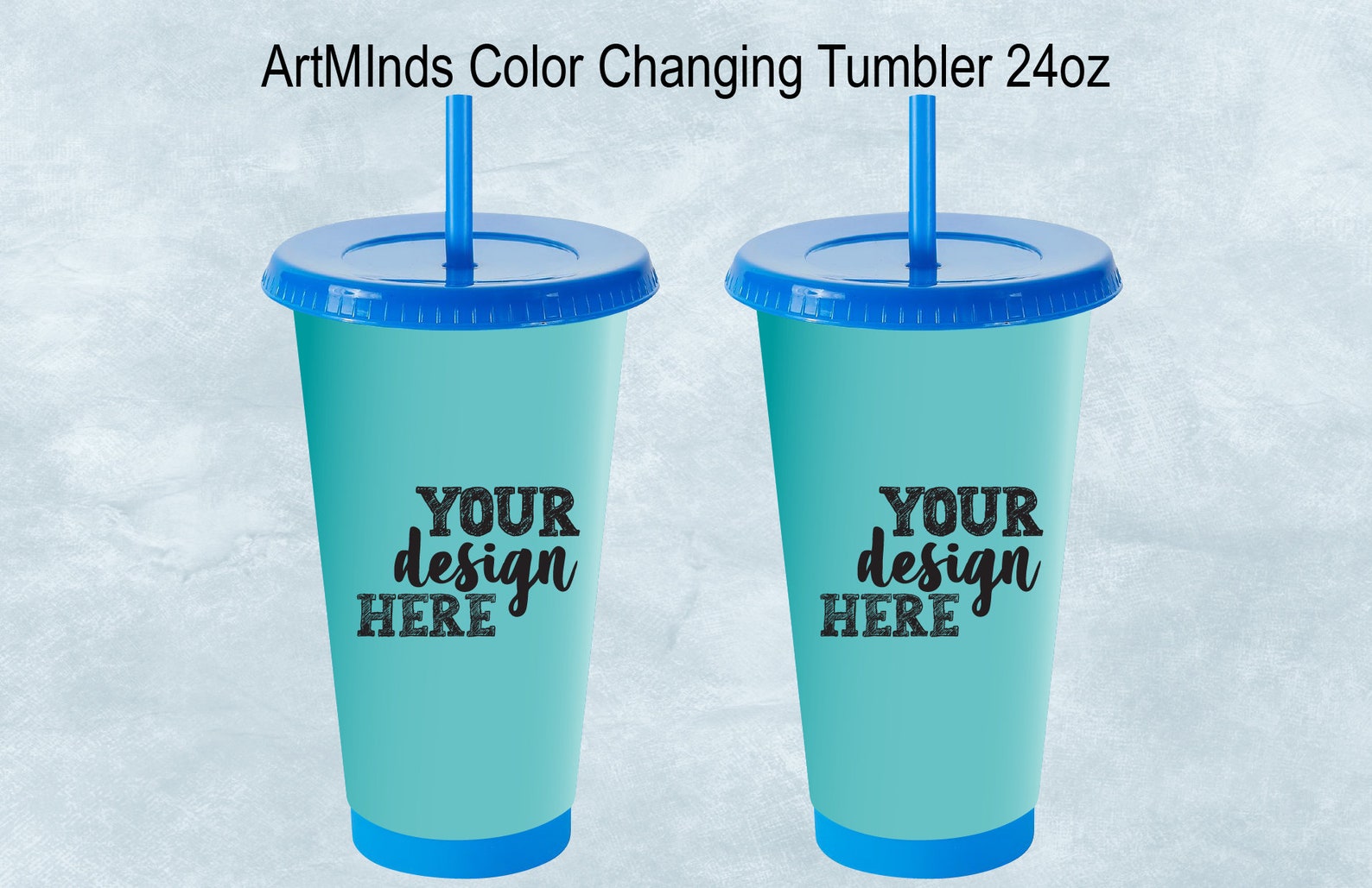 24oz Artminds Color Changing Tumbler Blank Wrapper Template - Etsy
