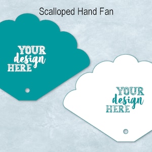 Scallop Shape Hand Fan Blank Template, Church Wedding Program ...