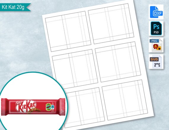 Kit Kat 20g 2 Finger Blank Wrapper Template Kit Kat Sticker | Etsy