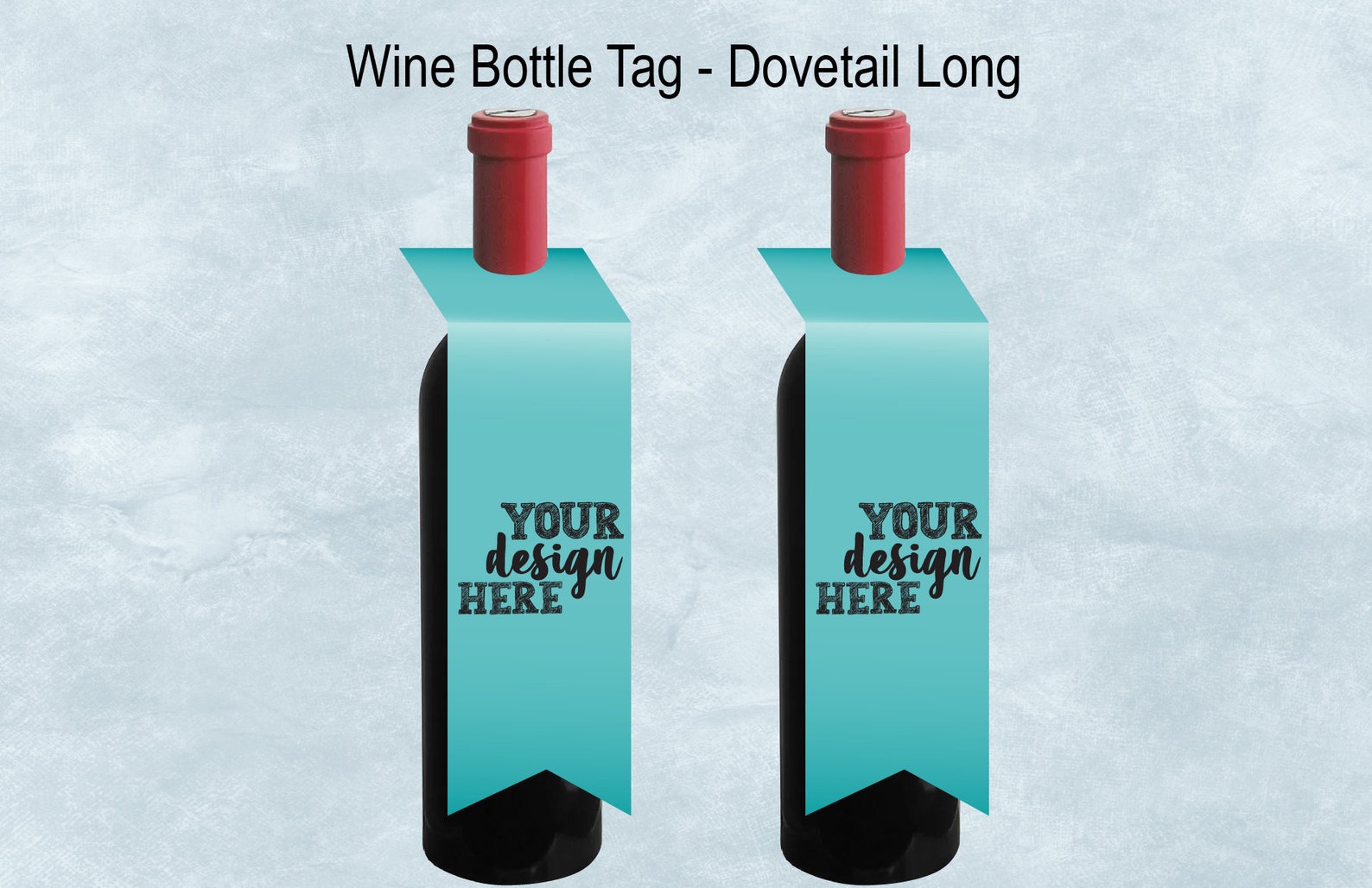 Wine Bottle Long Dove Tail Gift Tag Template Wine Bottle | Etsy