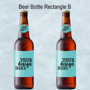 Beer Bottle Rectangle Label Template, Beer Bottle Oval Neck Label ...
